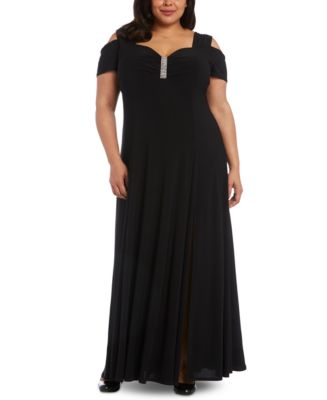 R & M Richards Plus Size Rhinestone-Detail Gown - Macy's