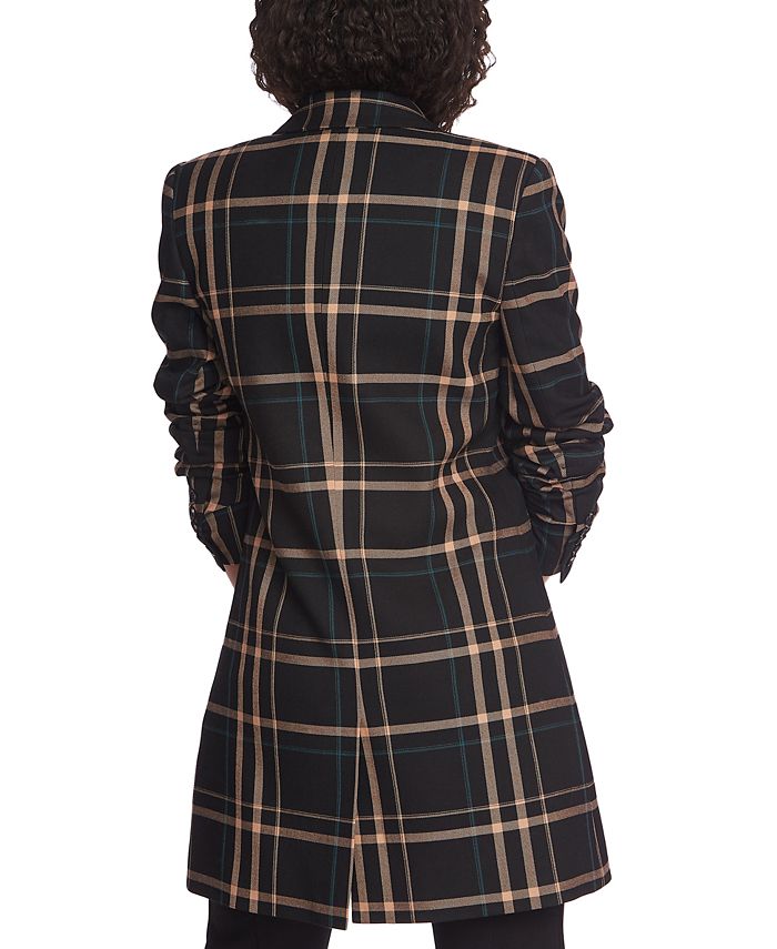 1.STATE Ruched-Sleeve Plaid Duster Jacket - Macy's
