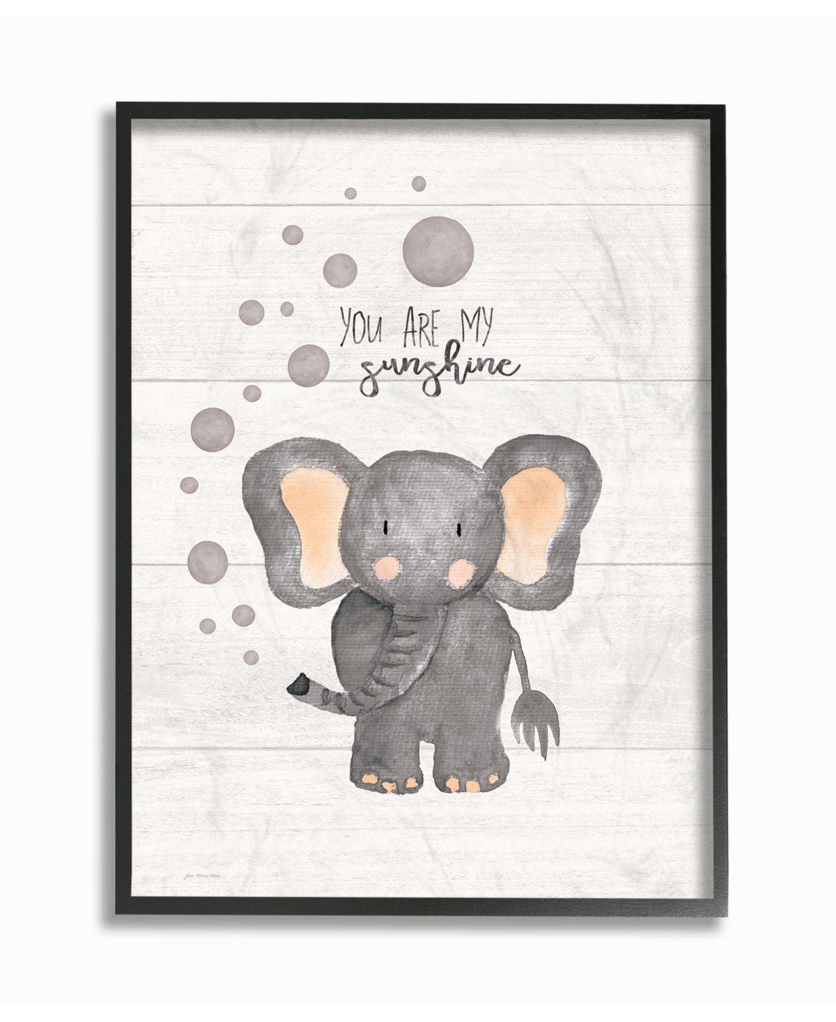 Stupell Industries You Are My Sunshine Elephant Framed Giclee Art  16 x 20 - Multi