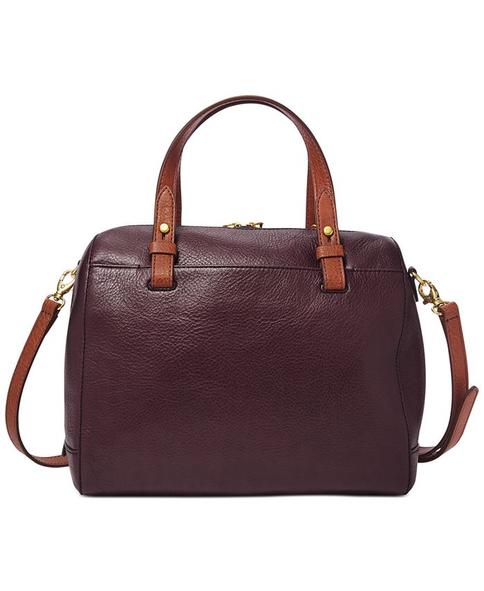 Fossil Rachel Leather Satchel - Macy's