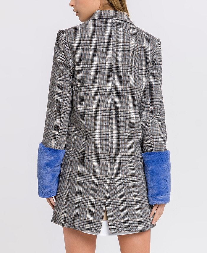 English Factory Jacket with Combo Faux Fur - Macy's