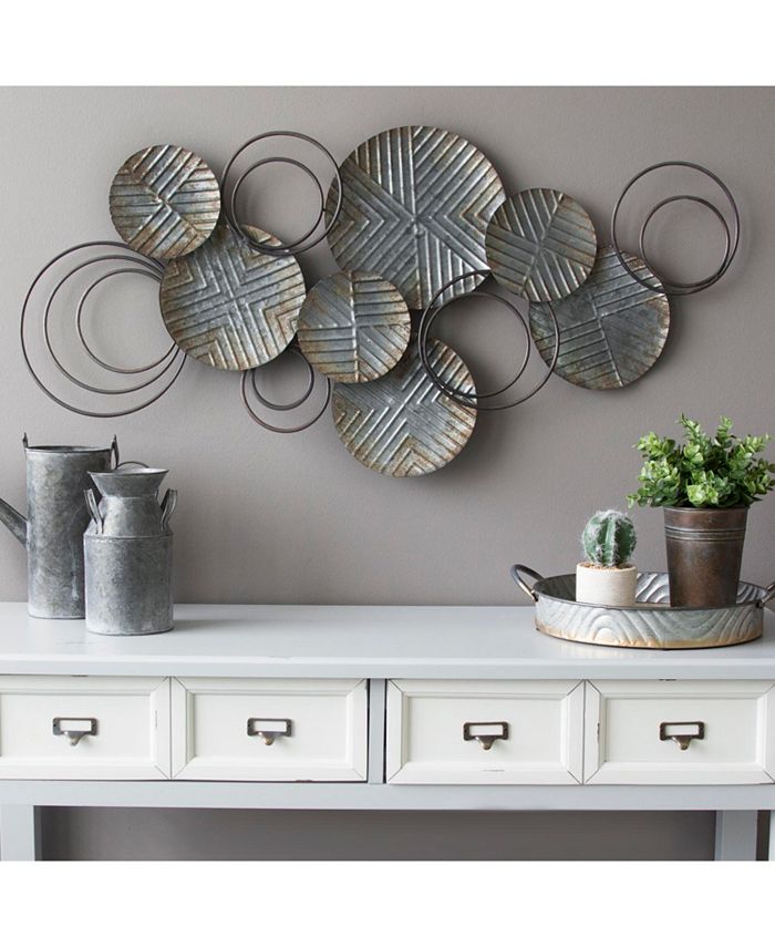 Stratton Home Décor Stratton Home Decor Galvanized Plates Wall Decor ...