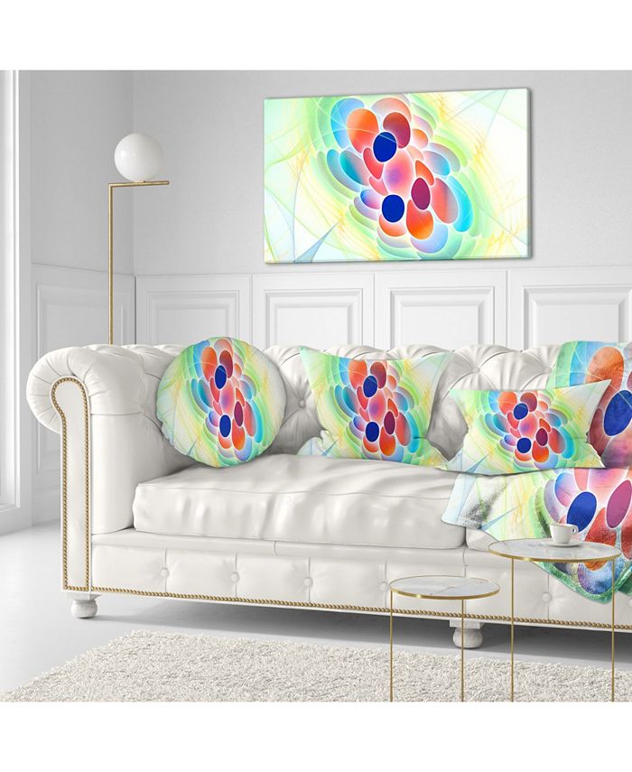 Design Art Designart Fractal Virus Under Microscope Abstract Throw ...