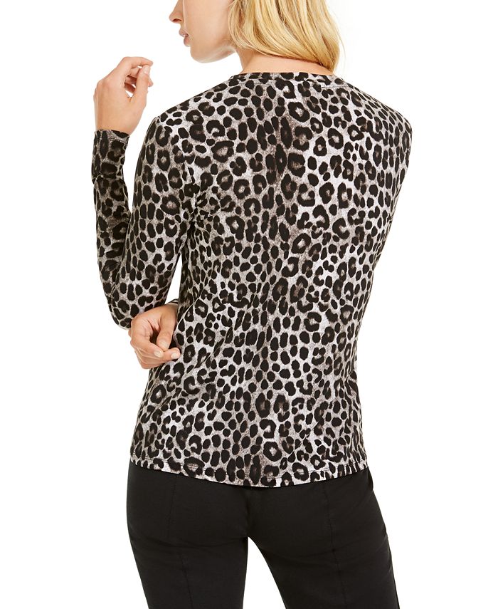 Michael Kors Leopard Print Top Macys