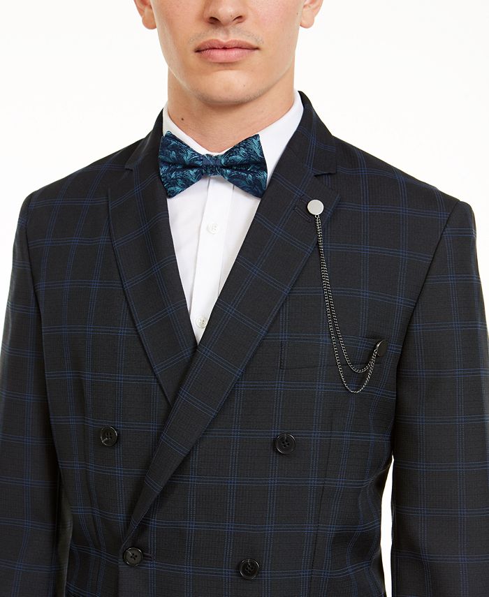 INC International Concepts INC Men's Windowpane Blazer, Created For ...