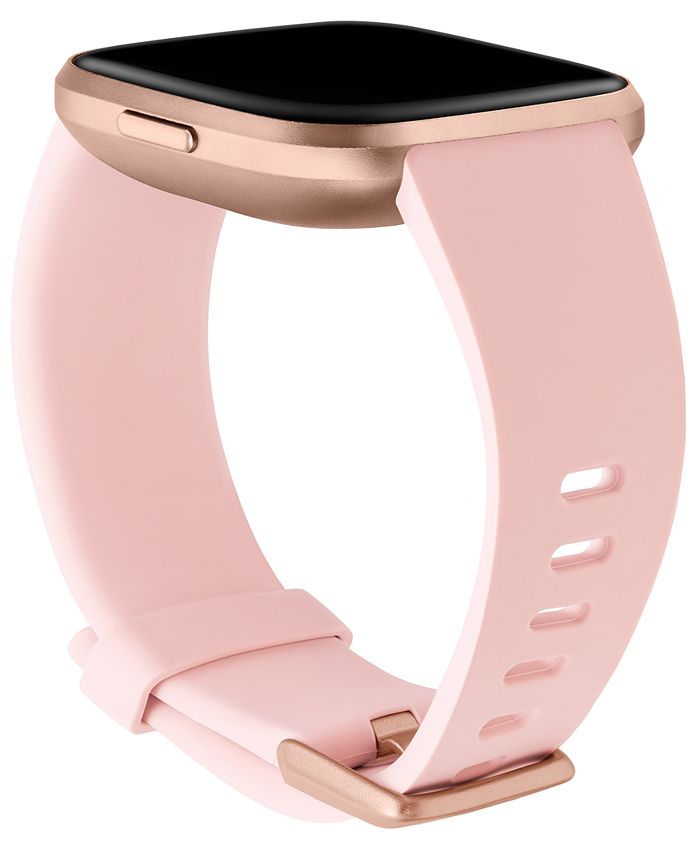 Fitbit Versa 2 Rose Elastomer Strap Touchscreen Smart Watch 39mm - Macy's
