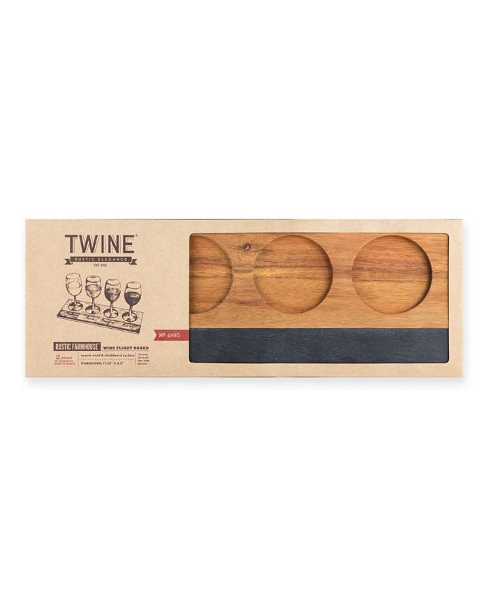 Twine Acacia Wood Wine Flight Board - Macy's