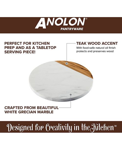 Anolon Teak & Marble Cutting Board & Reviews - Cutlery & Knives ...