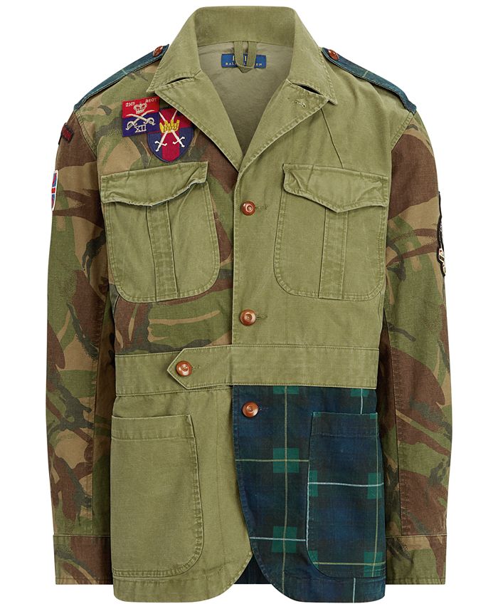 Polo Ralph Lauren Men's Patchwork Cotton Canvas Jacket - Macy's