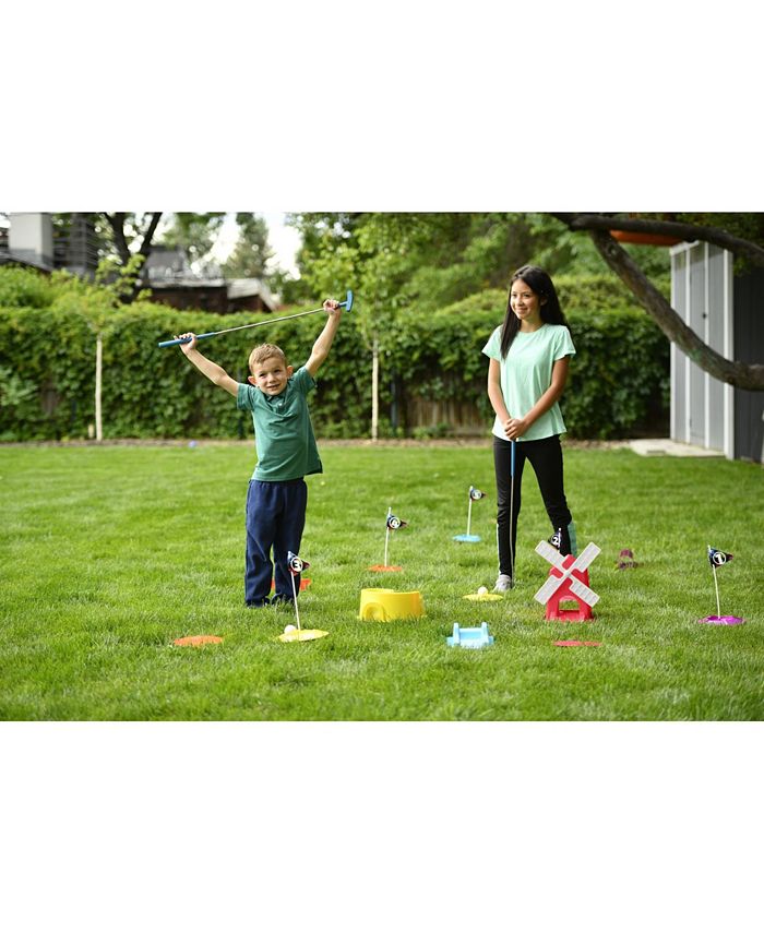 b4Adventure 4Fun Deluxe Cosmic Glow In The Dark 5 Hole Mini Golf Course ...