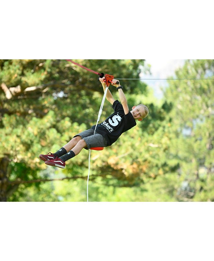 b4Adventure Slackers Zipline 90' Outdoor Play Adventure Zip Line System ...