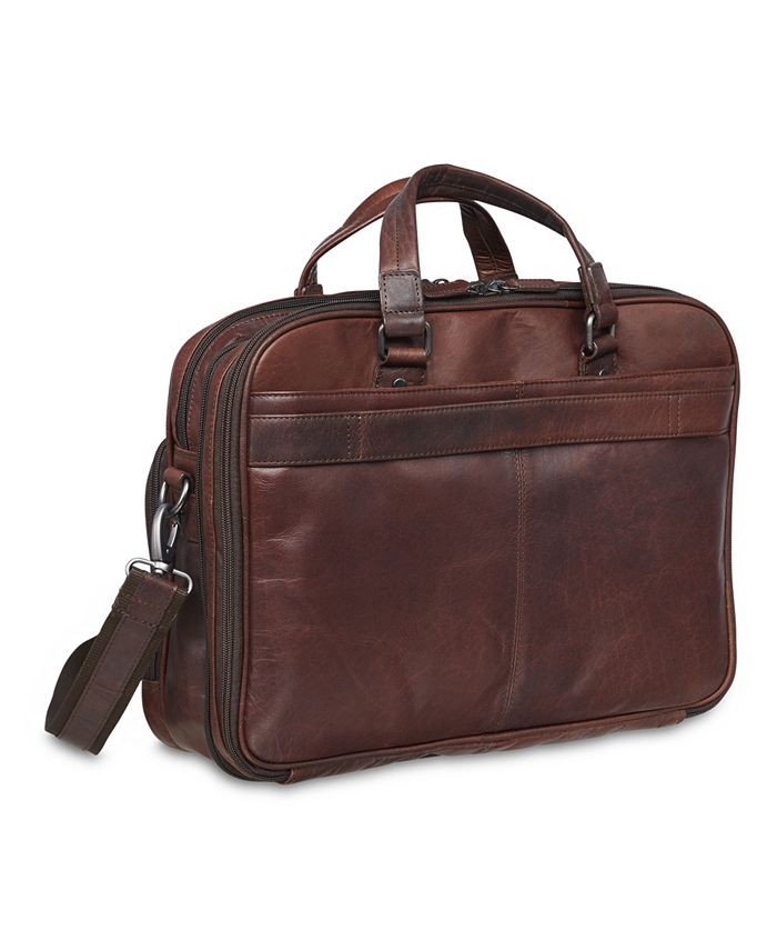 Mancini Buffalo Collection Expandable Double Compartment Laptop/ Tablet ...