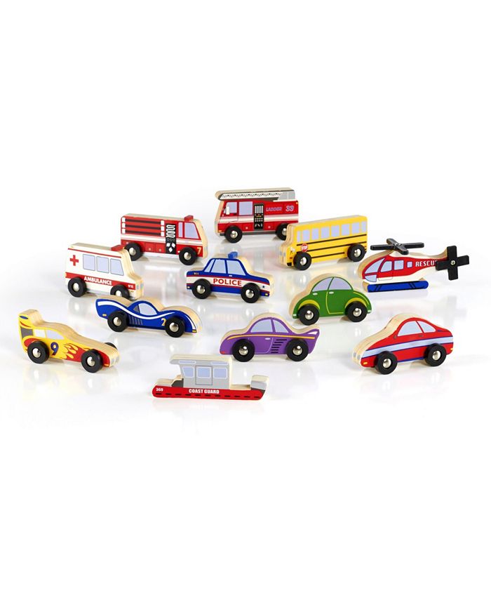 Guidecraft, Inc Guidecraft Wooden Vehicle Collection - Set of 12 - Macy's