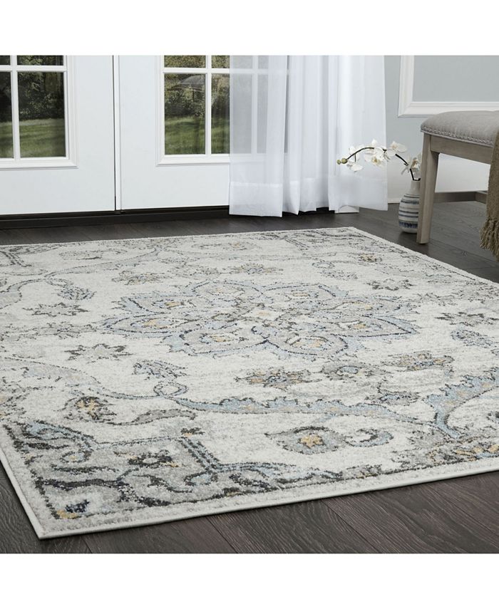 Global Rug Designs Comet COM03 Ivory 3'11" x 5'4" Area Rug - Macy's
