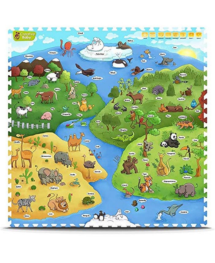 Creative Baby Foam Play I-Mat My Animal World, 9 Pieces - Macy's