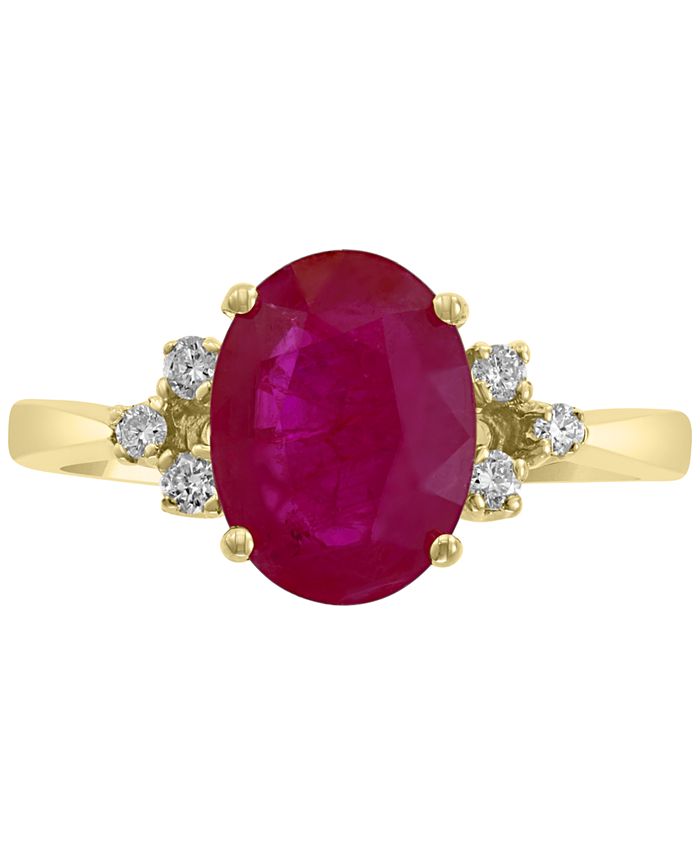 EFFY Collection EFFY® Ruby (3-1/2 ct. t.w.) & Diamond (1/10 ct. t.w ...
