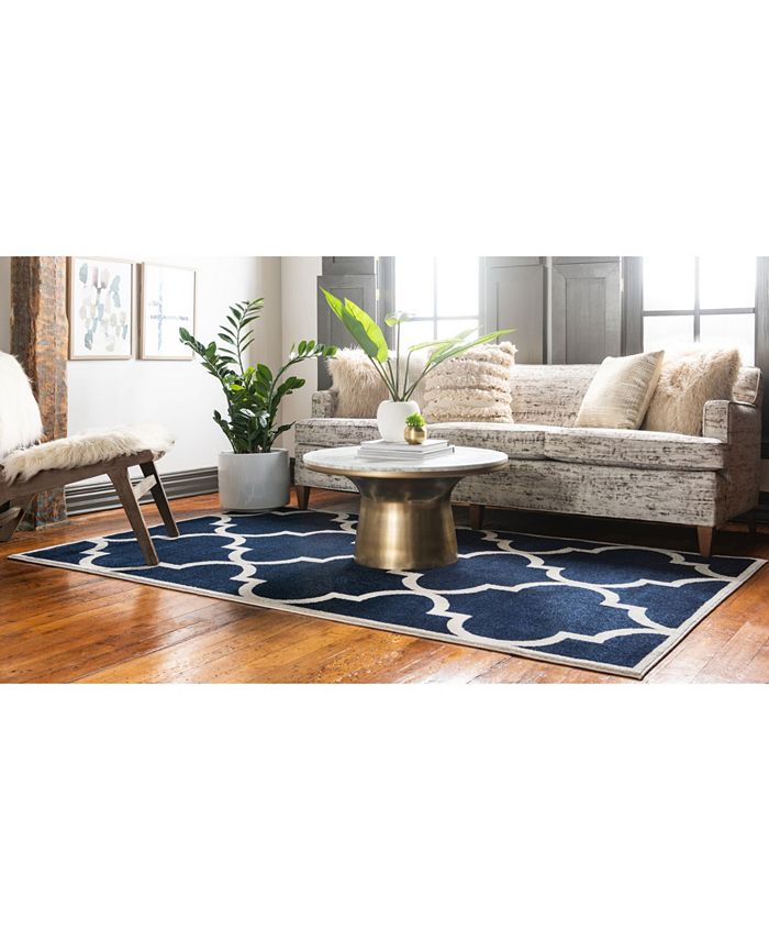Bayshore Home Arbor Arb3 Navy Blue Area Rug Collection - Macy's