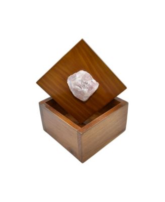 Nature's Decorations - Wooden Jewelry Box with Rose Quartz - Macy's