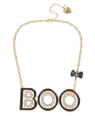 Betsey Johnson BOO Pendant Necklace - Macy's