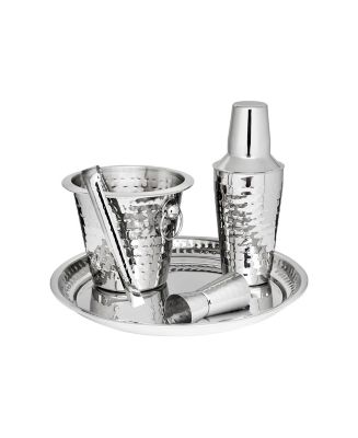 Godinger 5 PC Hammered Barware Set - Macy's
