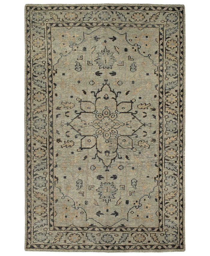 Kaleen Herrera HRA03-102 Pewter Green 8' x 10' Area Rug - Macy's