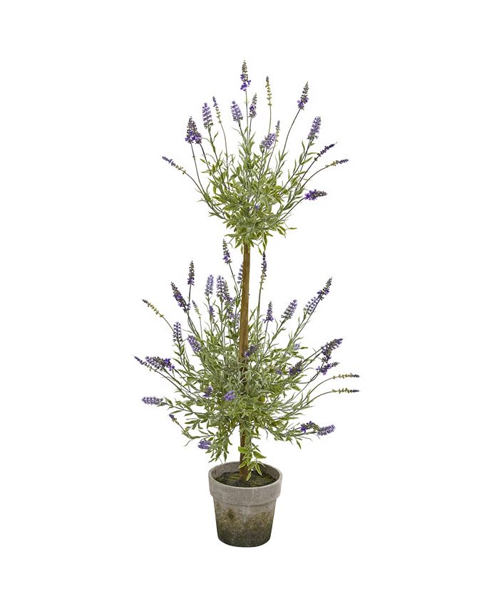 Nearly Natural 34" Lavender Topiary Artificial Tree - Macy's