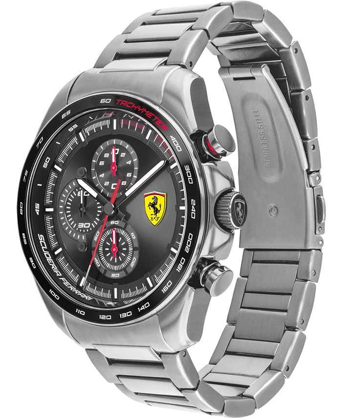 Ferrari Men's Chronograph Speedracer Stainless Steel Bracelet Watch ...