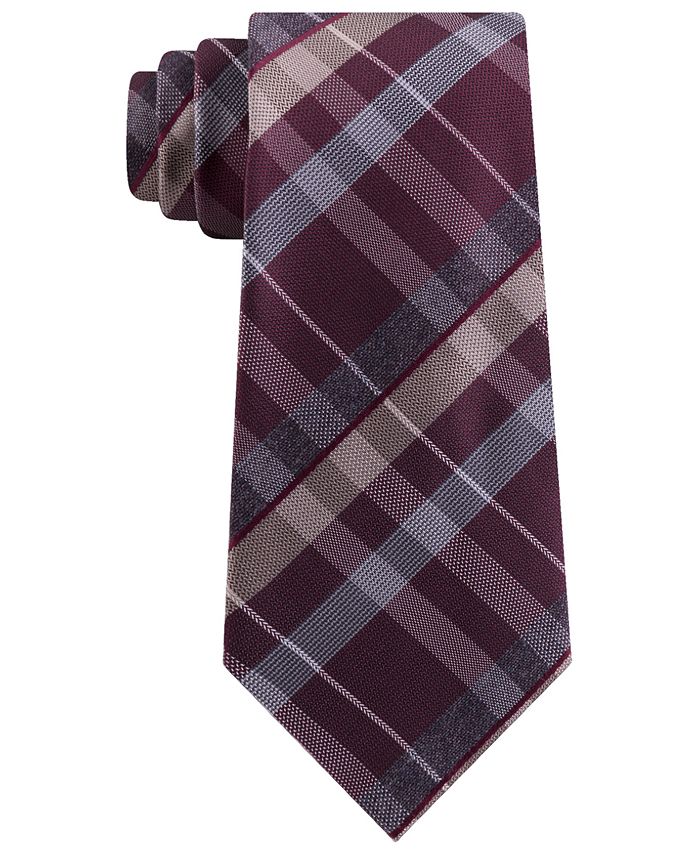 Kenneth Cole Reaction Men's Crossline Slim Plaid Tie - Macy's