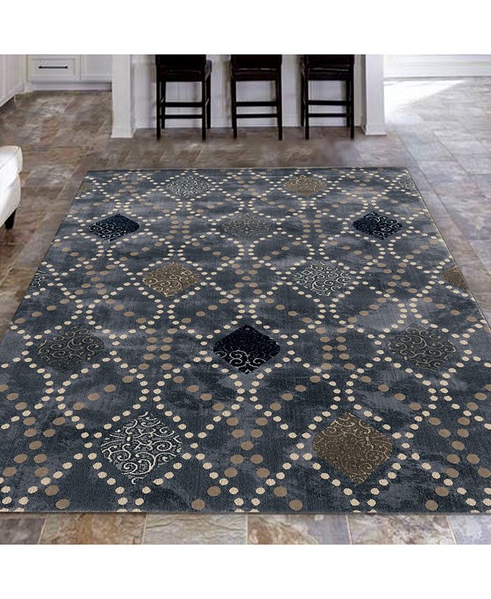 KM Home CLOSEOUT! 3797/1022/Gray Imperia Gray 7'10" x 10'6" Area Rug ...