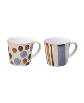 Denby Brown Multi Set of 2 Mugs - Macy's