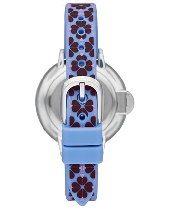 kate spade new york Women's Park Row Blue Silicone Strap Watch 34mm ...