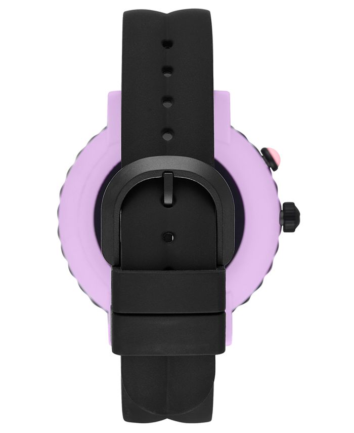 kate spade new york Women's Sport Scalloped Black Silicone Strap ...