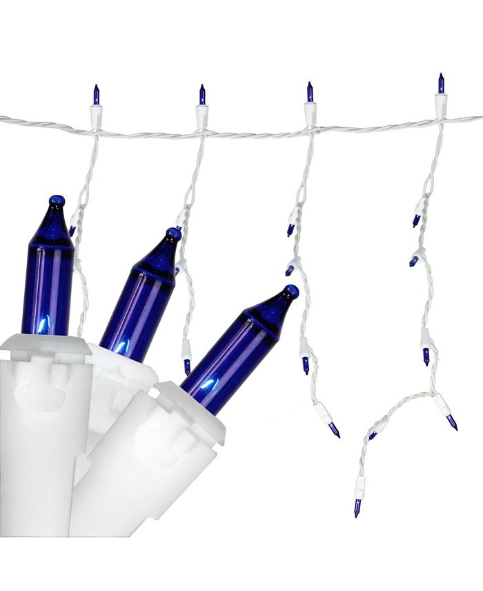 Northlight Set of 100 Blue Mini Icicle Incandescent Christmas Lights 3 ...