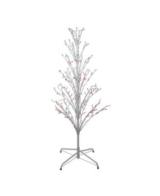 Northlight 4' White Lighted Christmas Cascade Twig Tree Outdoor ...