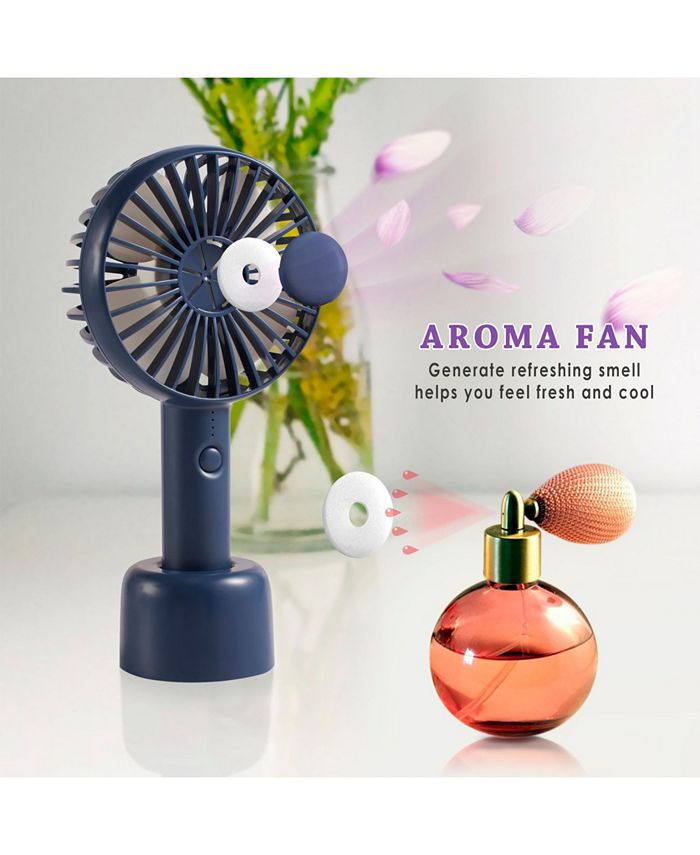 Insten Innoka Portable Mini Handheld Aroma Cooling Fan with Desk Stand ...