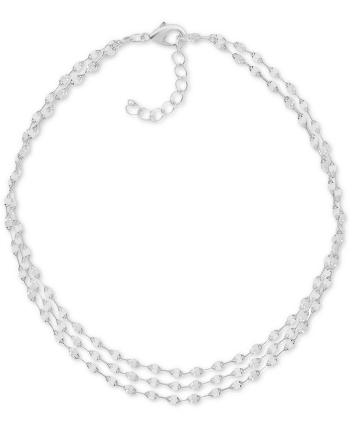 And Now This Three-Row Mirror Chain Anklet - Macy's