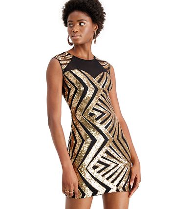 GUESS Sequin Mesh Dress - Macy's