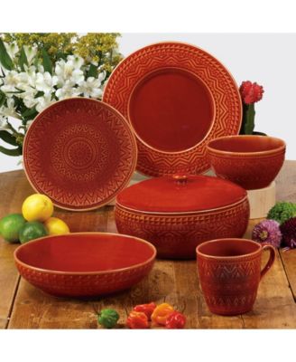 Certified International Aztec Rust 16-Pc. Dinnerware Set & Reviews ...
