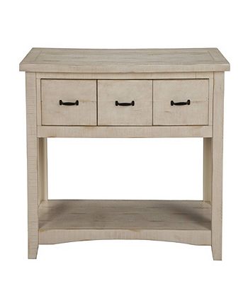 Benzara Wooden Console Table with Three Drawers - Macy's