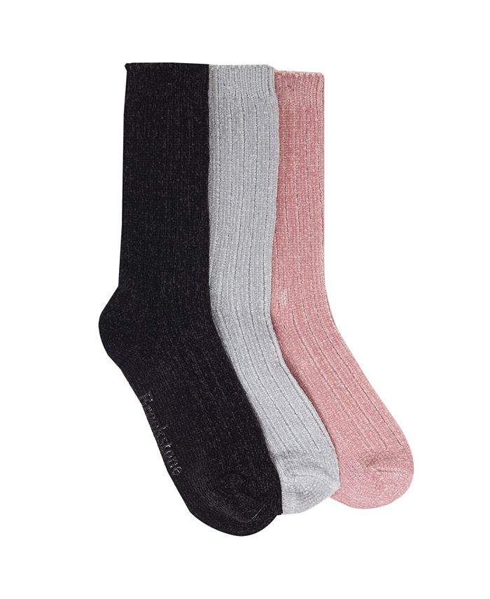 Brookstone Chenille Sock, 3 Pack - Macy's