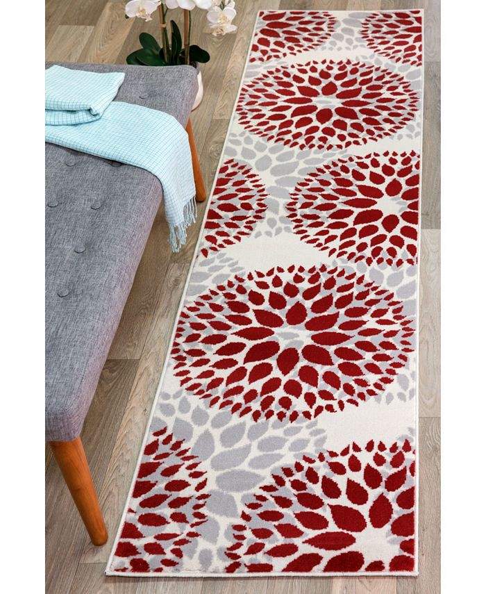 Main Street Rugs Haven Hav9099 Red 2' x 7'2" Runner Rug - Macy's