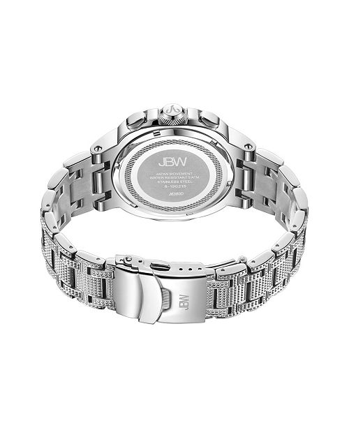 Jbw Men's Diamond (1/5 ct. t.w.) Watch in Stainless-steel 48mm ...