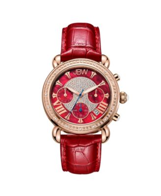 JBW Women's Victory Diamond (1/6 ct. t.w.) Watch in 18k Rose Gold ...