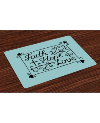 Ambesonne Hope Place Mats, Set of 4 - Macy's