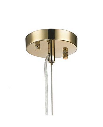 Worldwide Lighting Geometrics 5-Light Champagne Gold Tone Finish ...