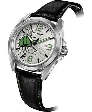 Citizen Eco-Drive Men's Hulk Black Strap Watch 45mm - Macy's
