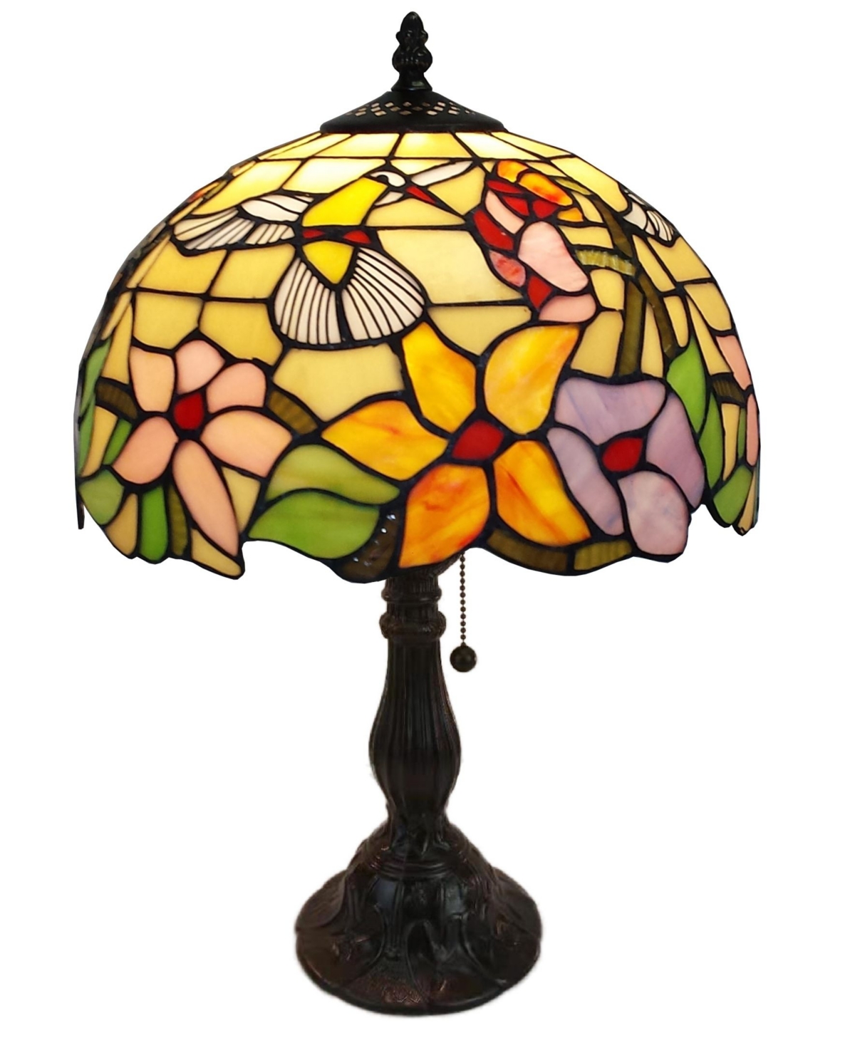 Click here for Amora Lighting Tiffany Style Hummingbird Design Ta... prices