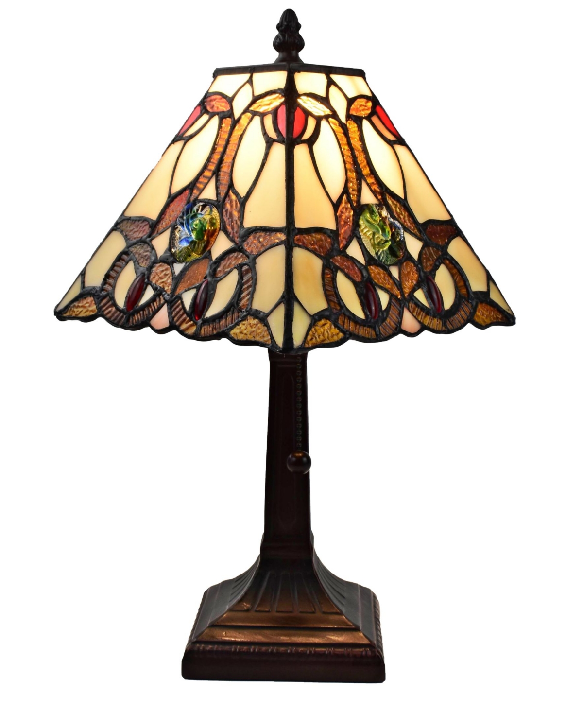 Click here for Amora Lighting Tiffany Style Geometric Mini Table... prices