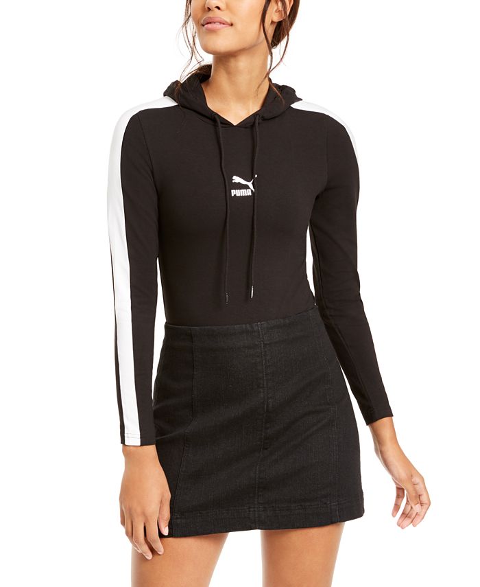 Puma Classics Hoodie Bodysuit - Macy's