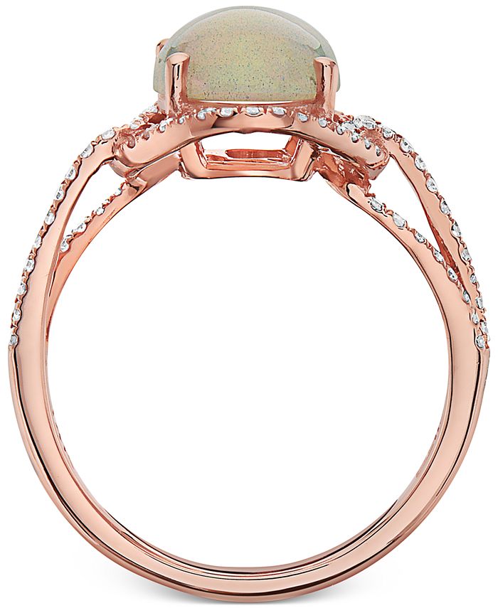 EFFY Collection EFFY® Opal (2-1/10 ct. t.w.) & Diamond (1/3 ct. t.w ...